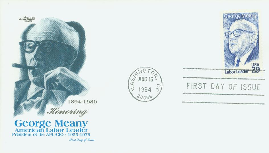2848 - 1994 29c George Meany - Mystic Stamp Company