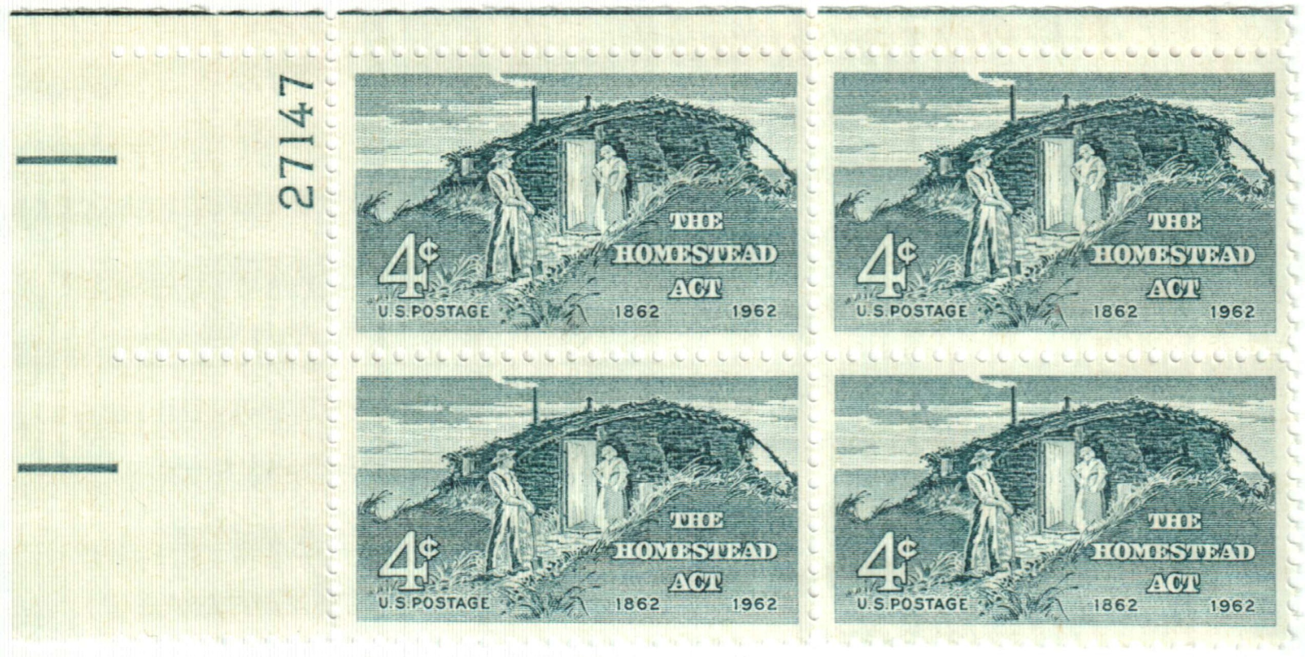 1198 - 1962 4c Homestead Act - Mystic Stamp Company