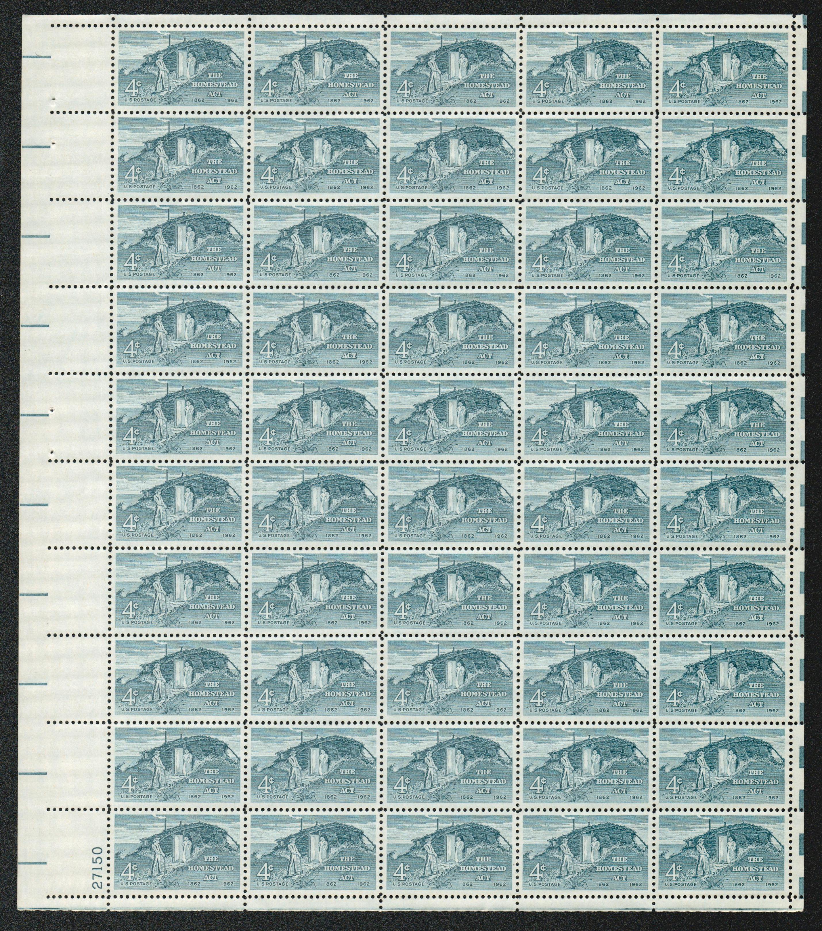 1198 - 1962 4c Homestead Act - Mystic Stamp Company
