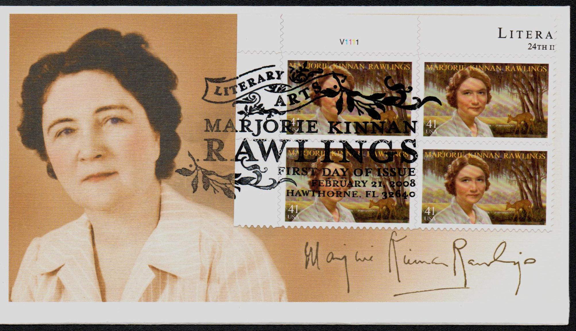 4223 - 2008 41c Literary Arts: Marjorie Kinnan Rawlings - Mystic Stamp ...