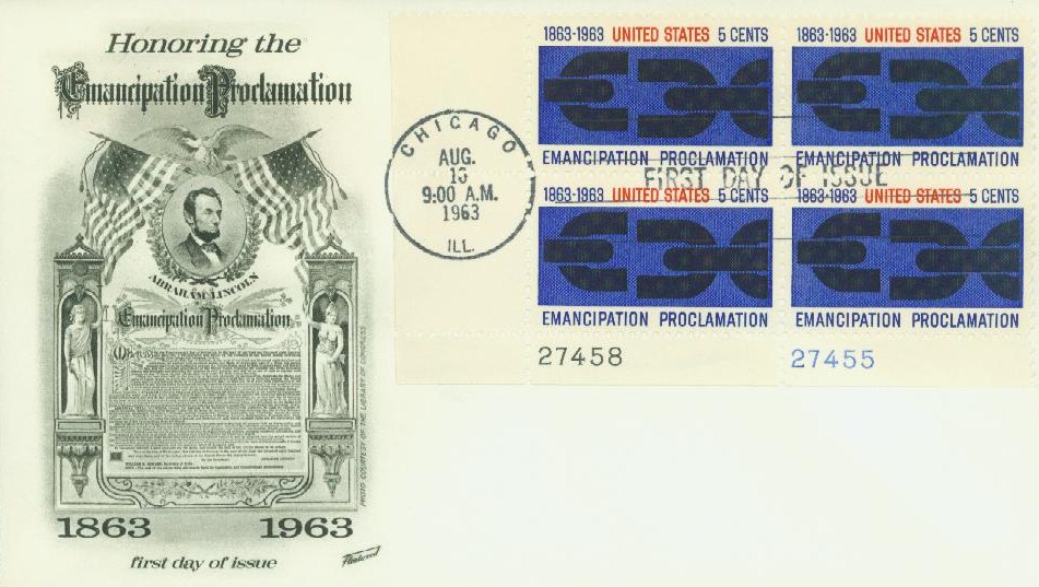 1233 - 1963 5c Emancipation Proclamation - Mystic Stamp Company