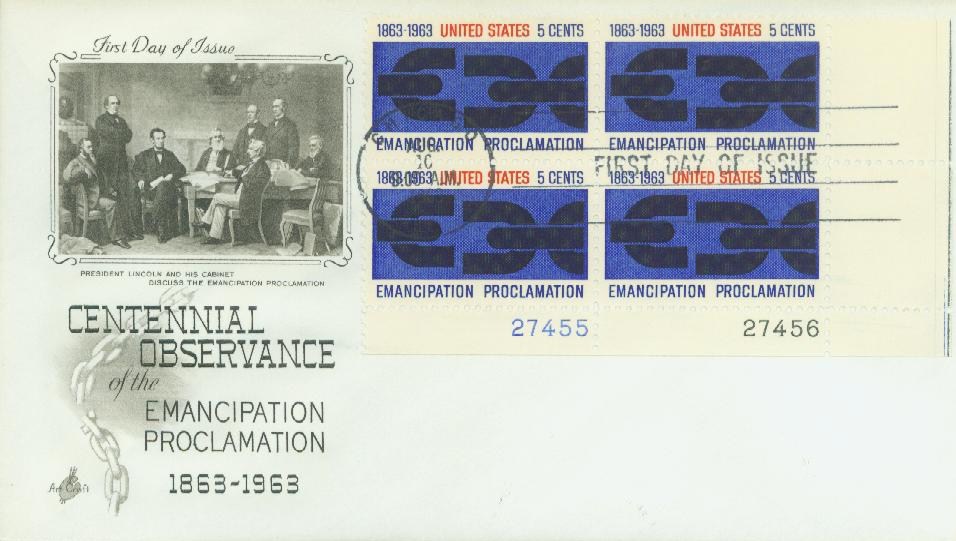 1233 - 1963 5c Emancipation Proclamation - Mystic Stamp Company