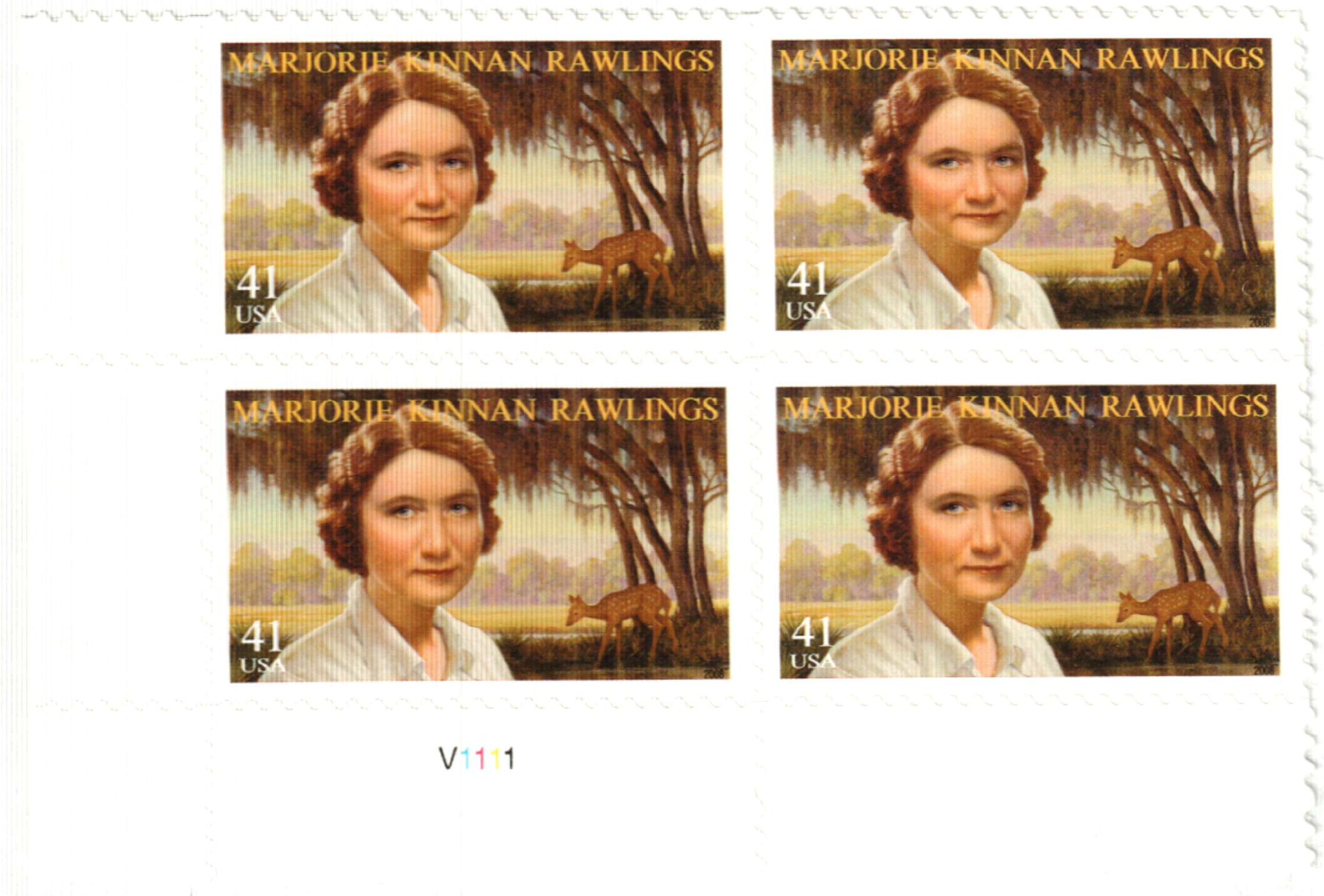 4223 - 2008 41c Literary Arts: Marjorie Kinnan Rawlings - Mystic Stamp ...