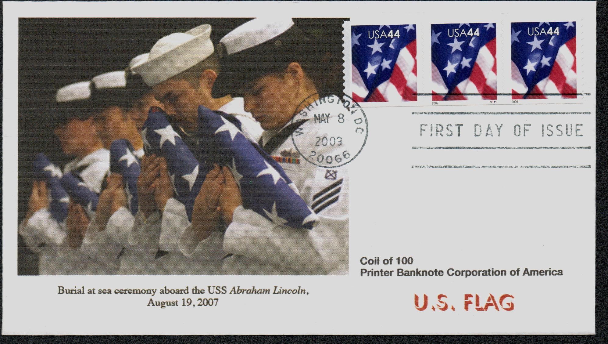 4392 - 2009 44c Flag, coil, micro USPS in right corner - Mystic Stamp ...