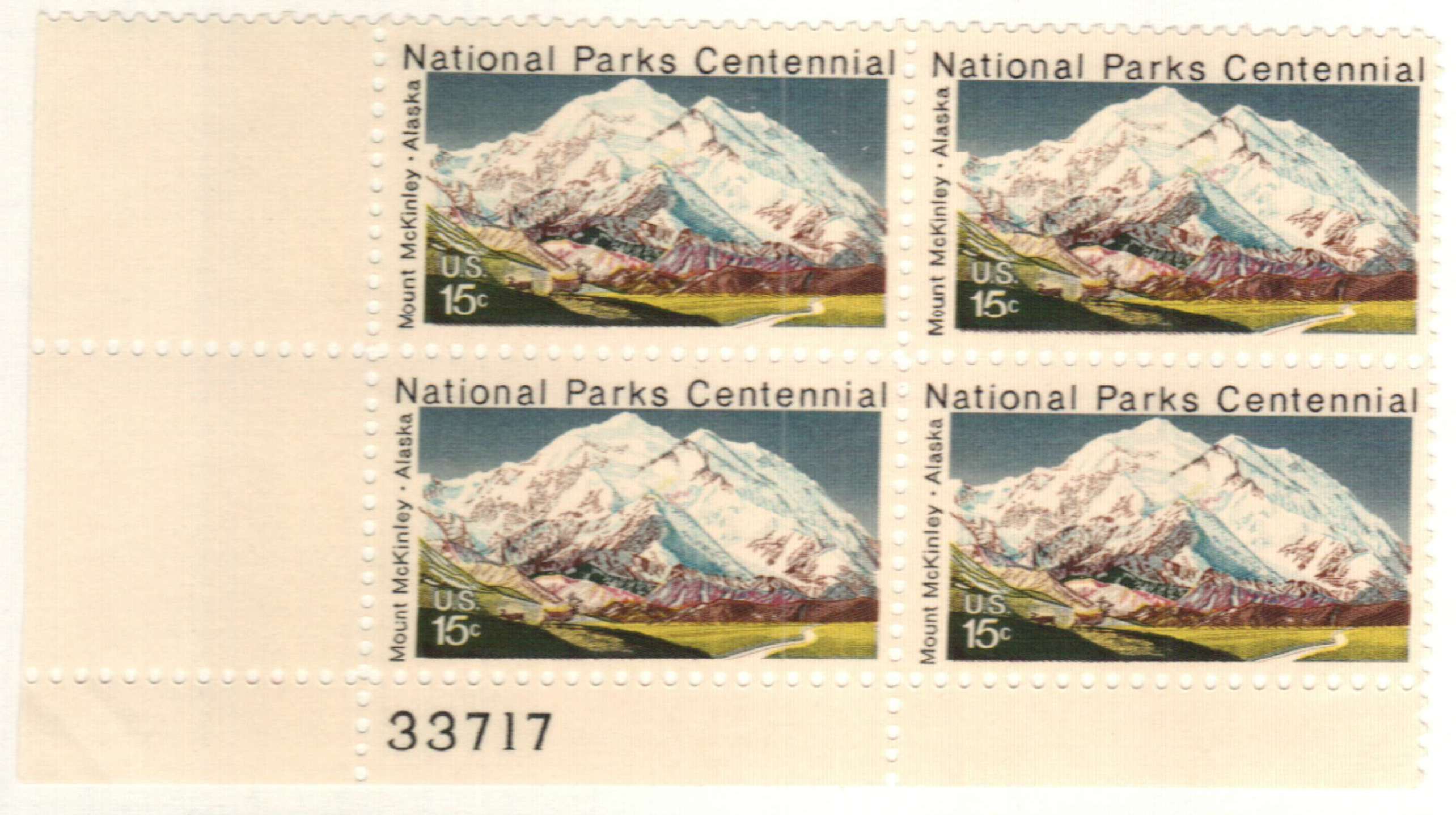 1454 - 1972 15c National Parks Centennial: Mount McKinley, Alaska ...