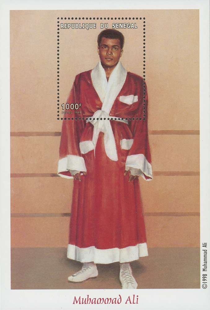 M11816 - 1998 Muhammad Ali in Boxing Robe s/s - Mystic Stamp Company