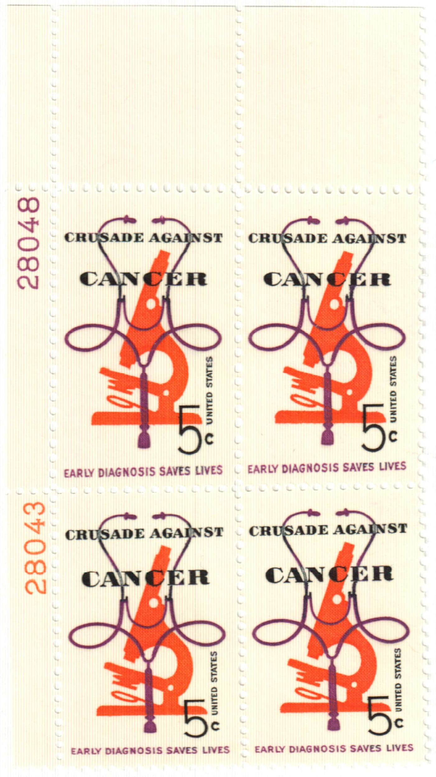 1263 - 1965 5c Crusade Against Cancer - Mystic Stamp Company