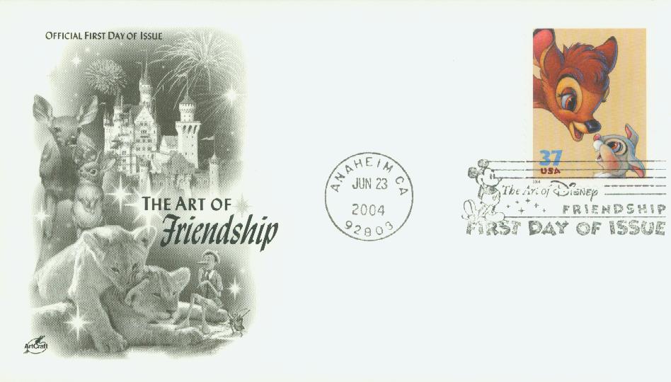 3866 - 2004 37c Disney Characters: Bambi and Thumper - Mystic Stamp Company