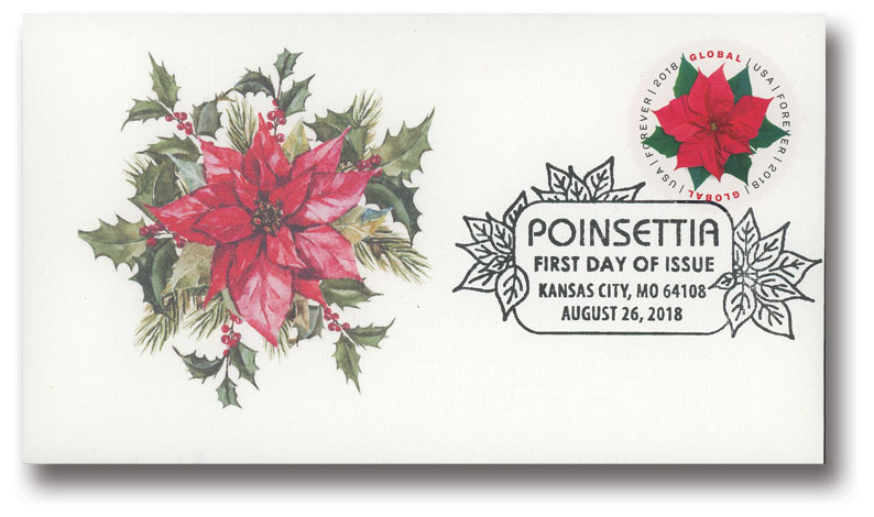 5311 - 2018 Global Forever Stamp - Poinsettia - Mystic Stamp Company