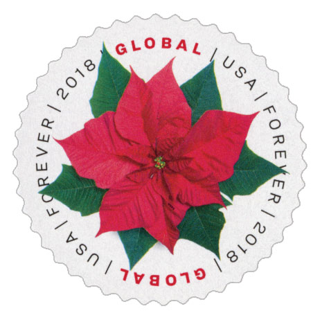 5311 - 2018 Global Forever Stamp - Poinsettia - Mystic Stamp Company