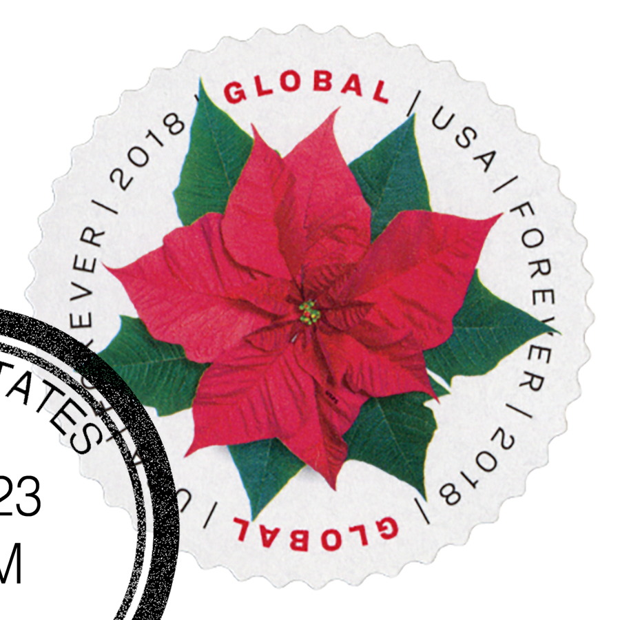 5311 - 2018 Global Forever Stamp - Poinsettia - Mystic Stamp Company