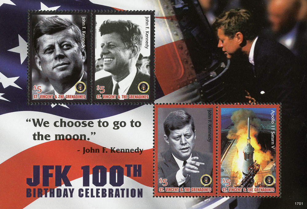 M11852 - 2017 JFK 100th Birth Anniversary Space Program - Mystic Stamp ...