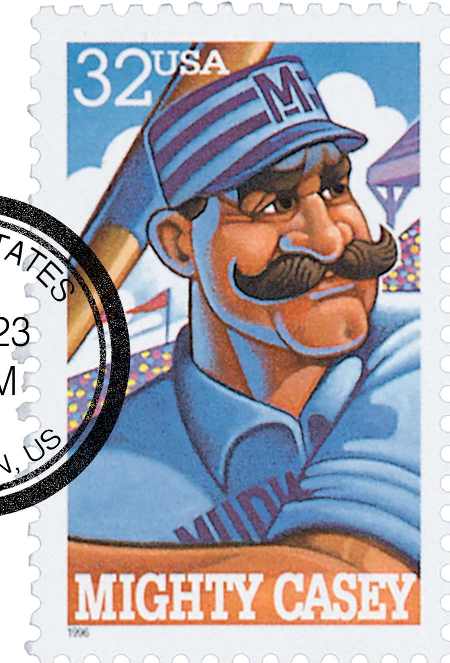 3083 - 1996 32c Folk Heroes: Mighty Casey - Mystic Stamp Company