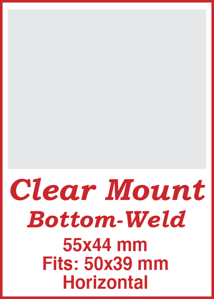 MM738 - 55x44mm 50 Horizontal Clear Bottom-Weld Mounts - Mystic Stamp ...