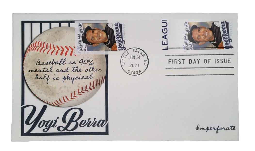 5608a - 2021 First-Class Forever Stamp - Imperforate Yogi Berra ...