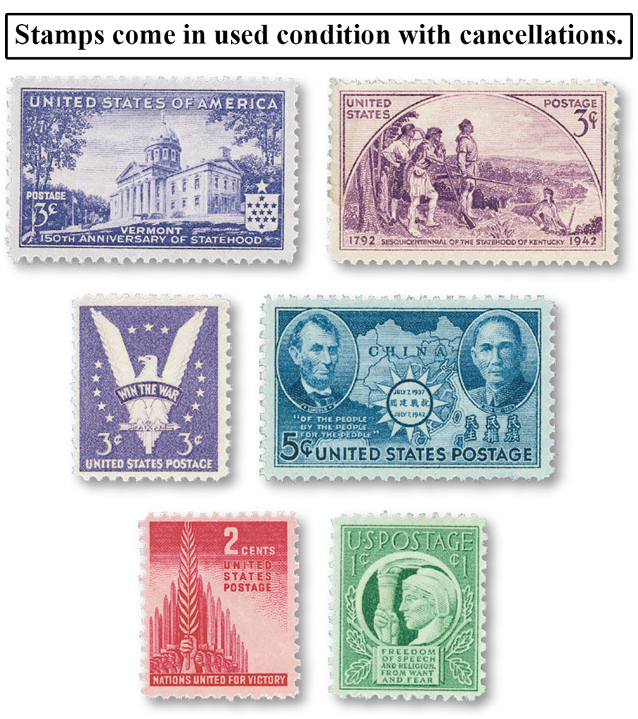 YS1941-43 - 1941-43 Commemorative Stamp Year Set - Mystic Stamp Company