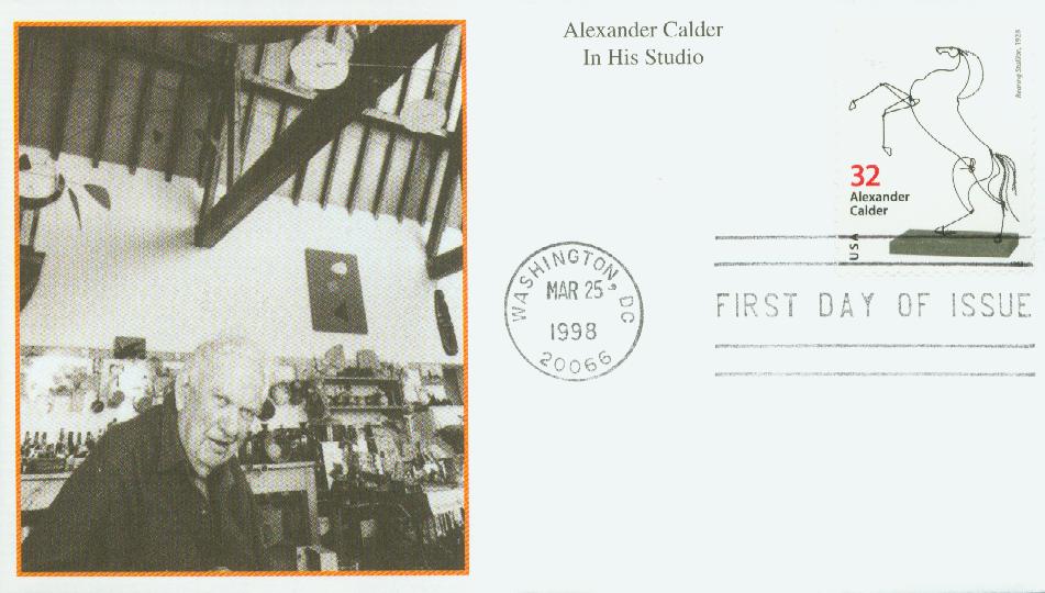 3200 - 1998 32c Alexander Calder: Rearing Stallion - Mystic Stamp Company