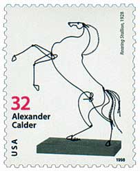 3200 - 1998 32c Alexander Calder: Rearing Stallion - Mystic Stamp Company
