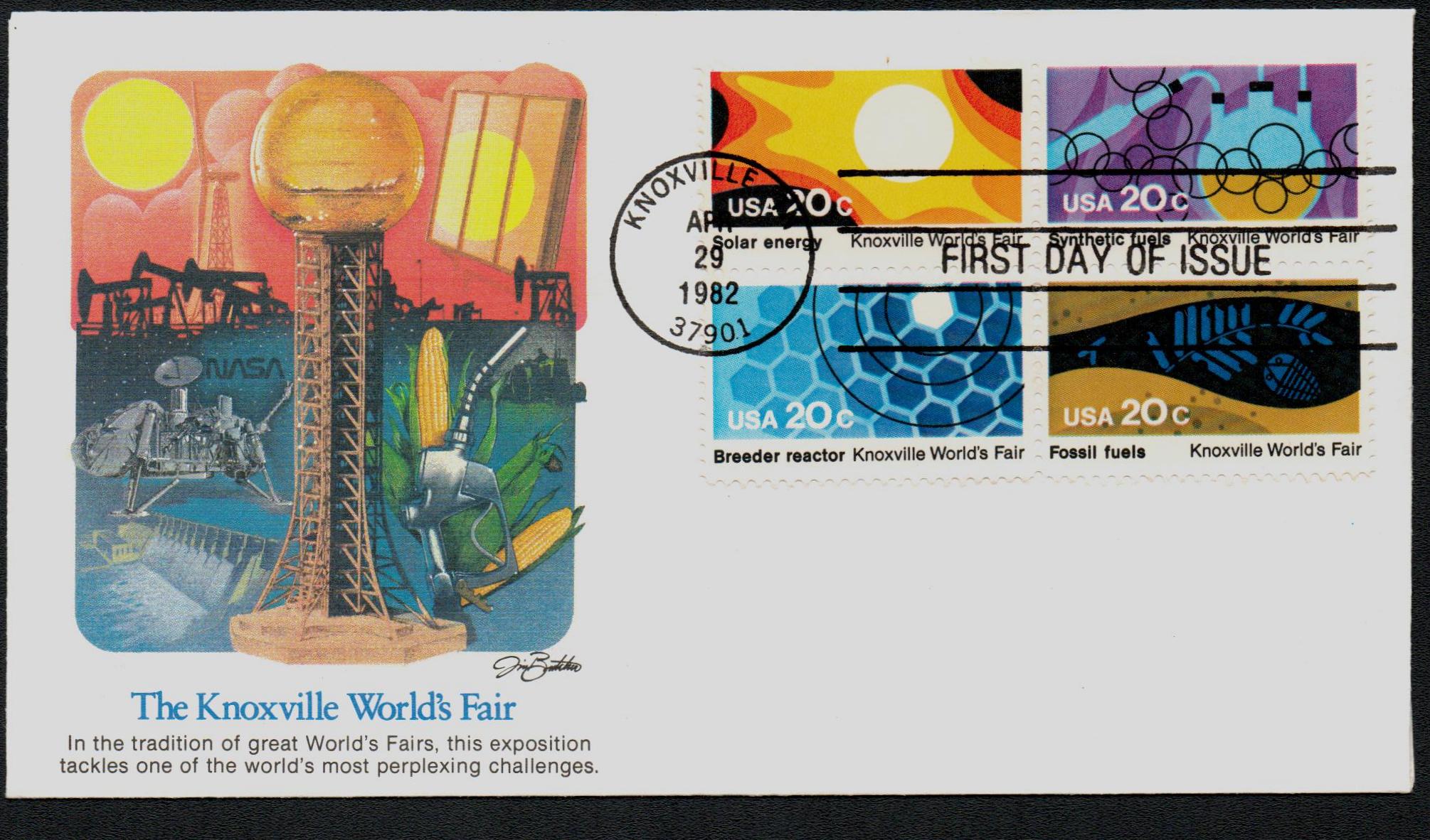 2006-09 - 1982 20c Knoxville World's Fair - Mystic Stamp Company