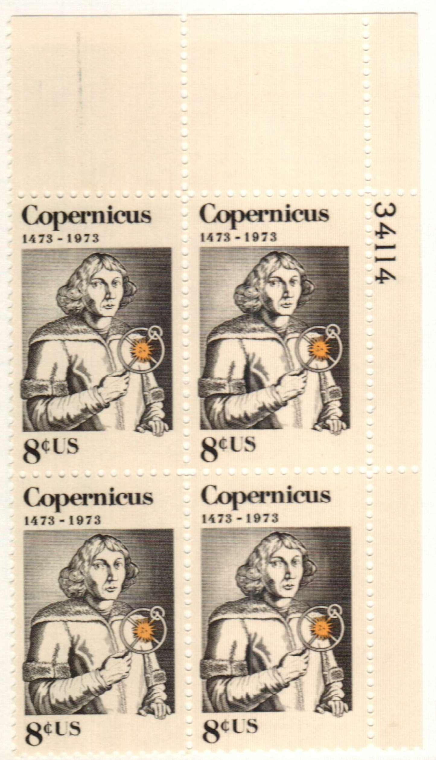 1488 - 1973 8c Nicolaus Copernicus - Mystic Stamp Company