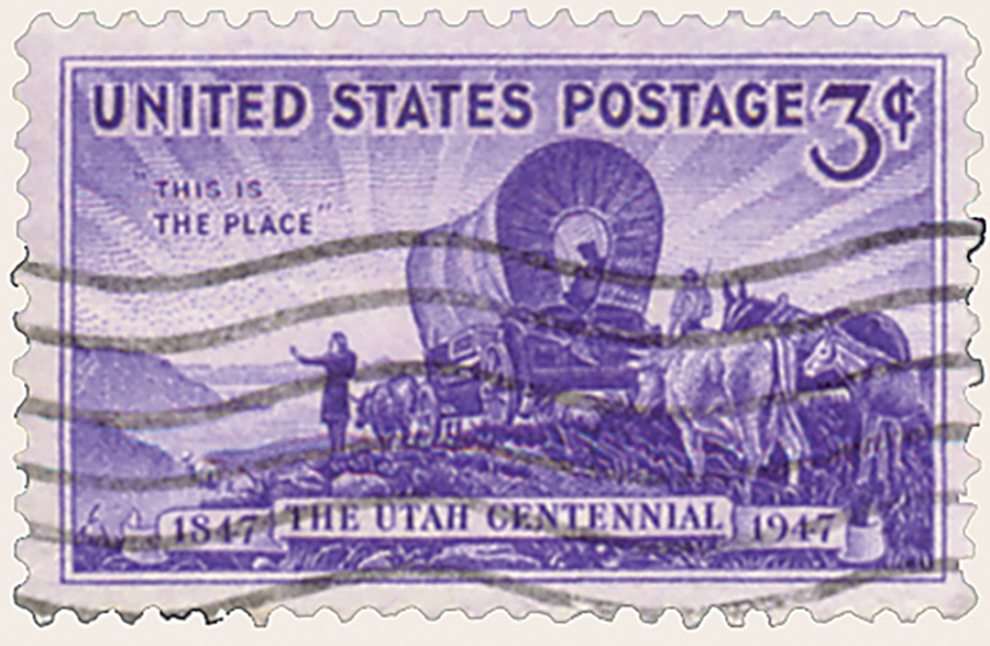 950 - 1947 3c Utah Centennial - Mystic Stamp Company