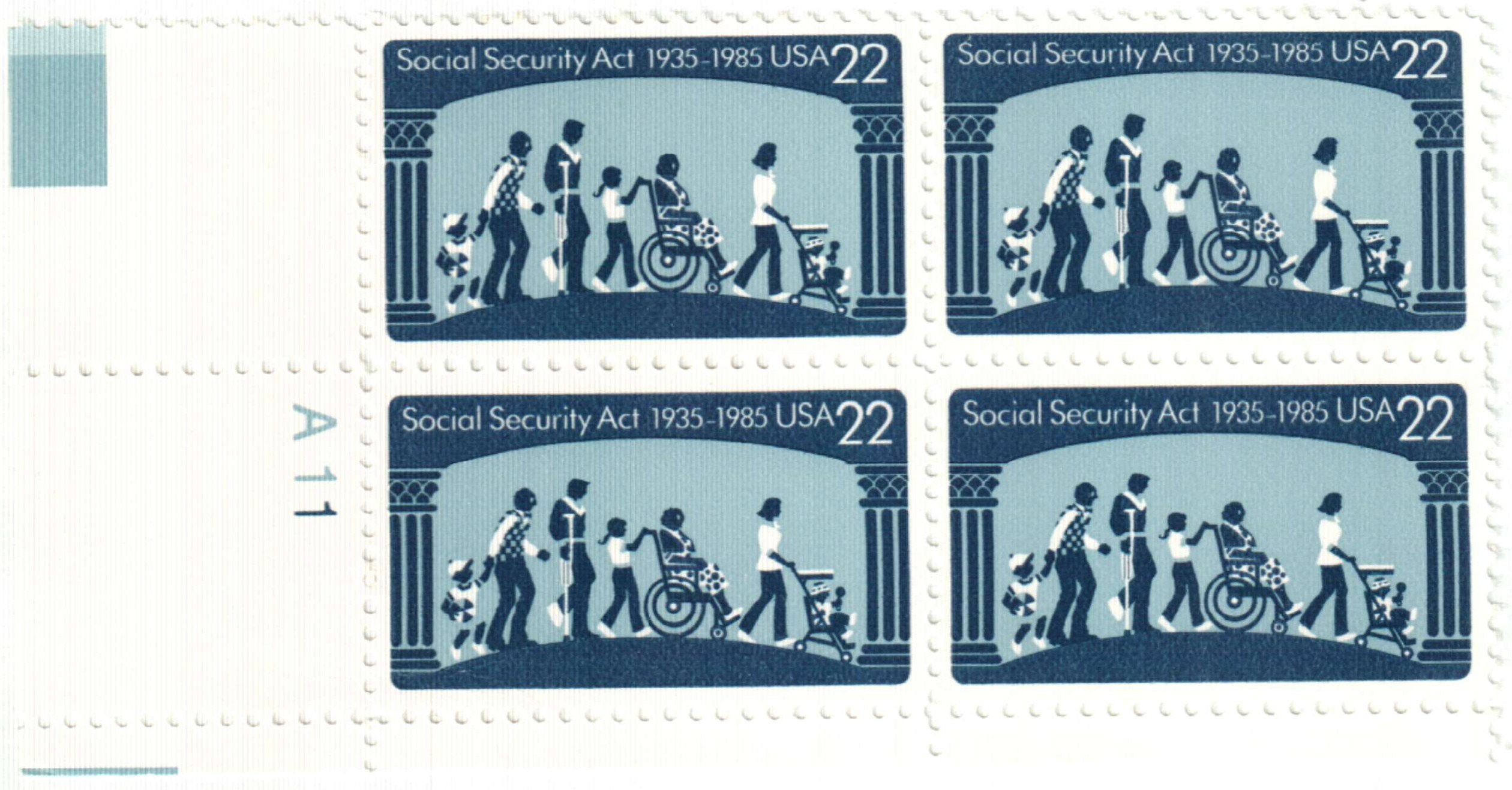 2153 - 1985 22c Social Security Act - Mystic Stamp Company