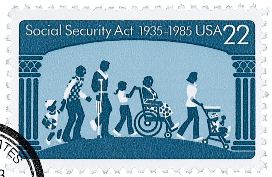 2153 - 1985 22c Social Security Act - Mystic Stamp Company
