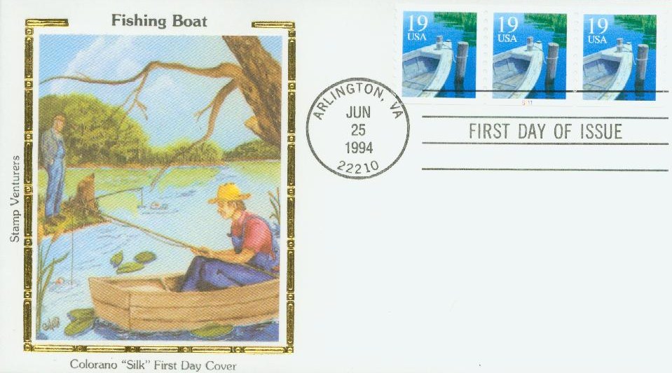 2529C - 1994 19c Fishing Boat, coil, Type II - Mystic Stamp Company