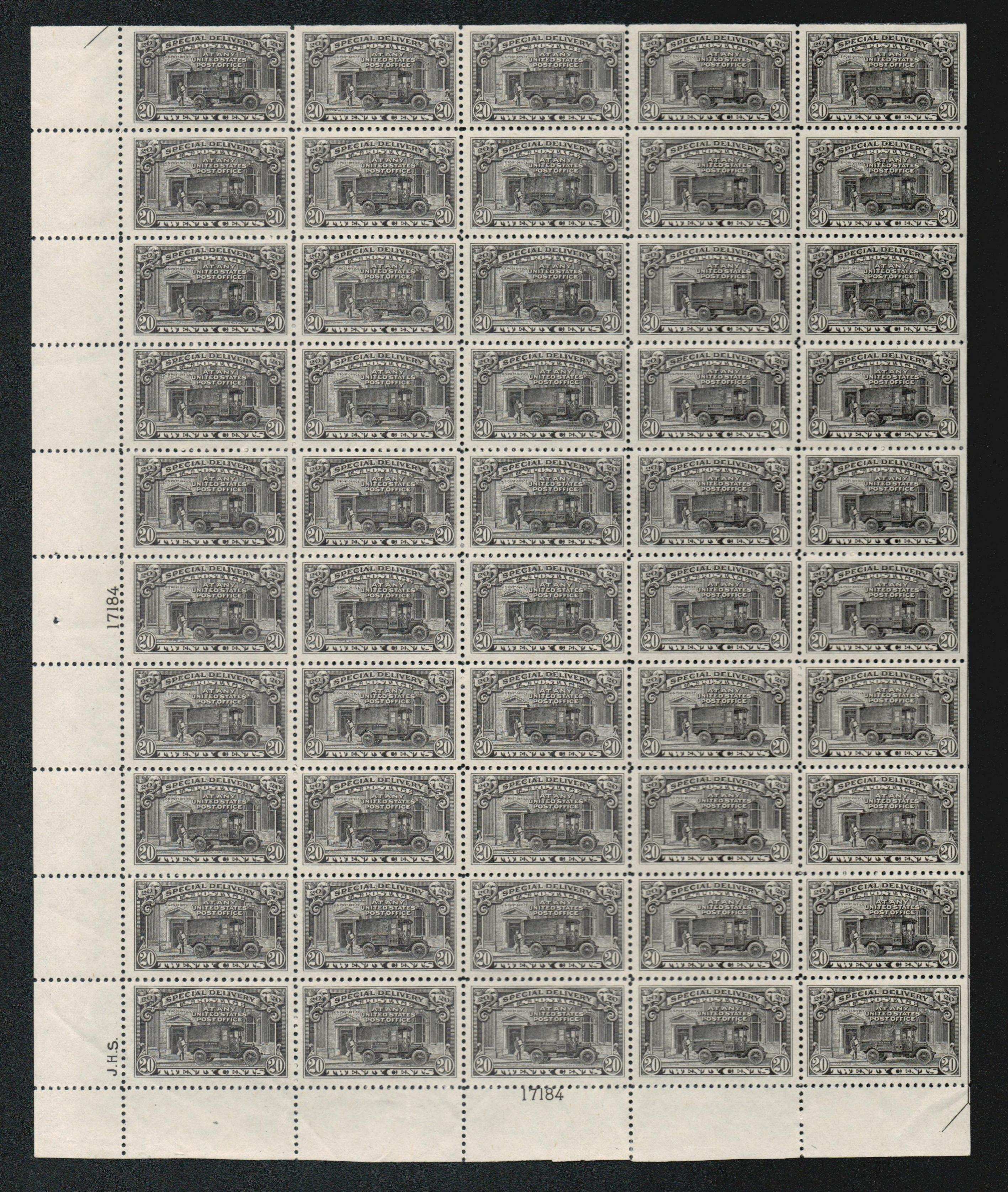 E14 - 1925 20c Flat Plate Perf 11 - Mystic Stamp Company