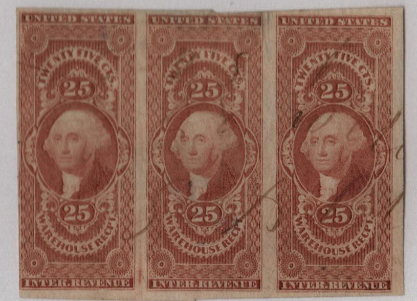 R50a - 1862-71 25c US Internal Revenue Stamp - Warehouse Receipt ...