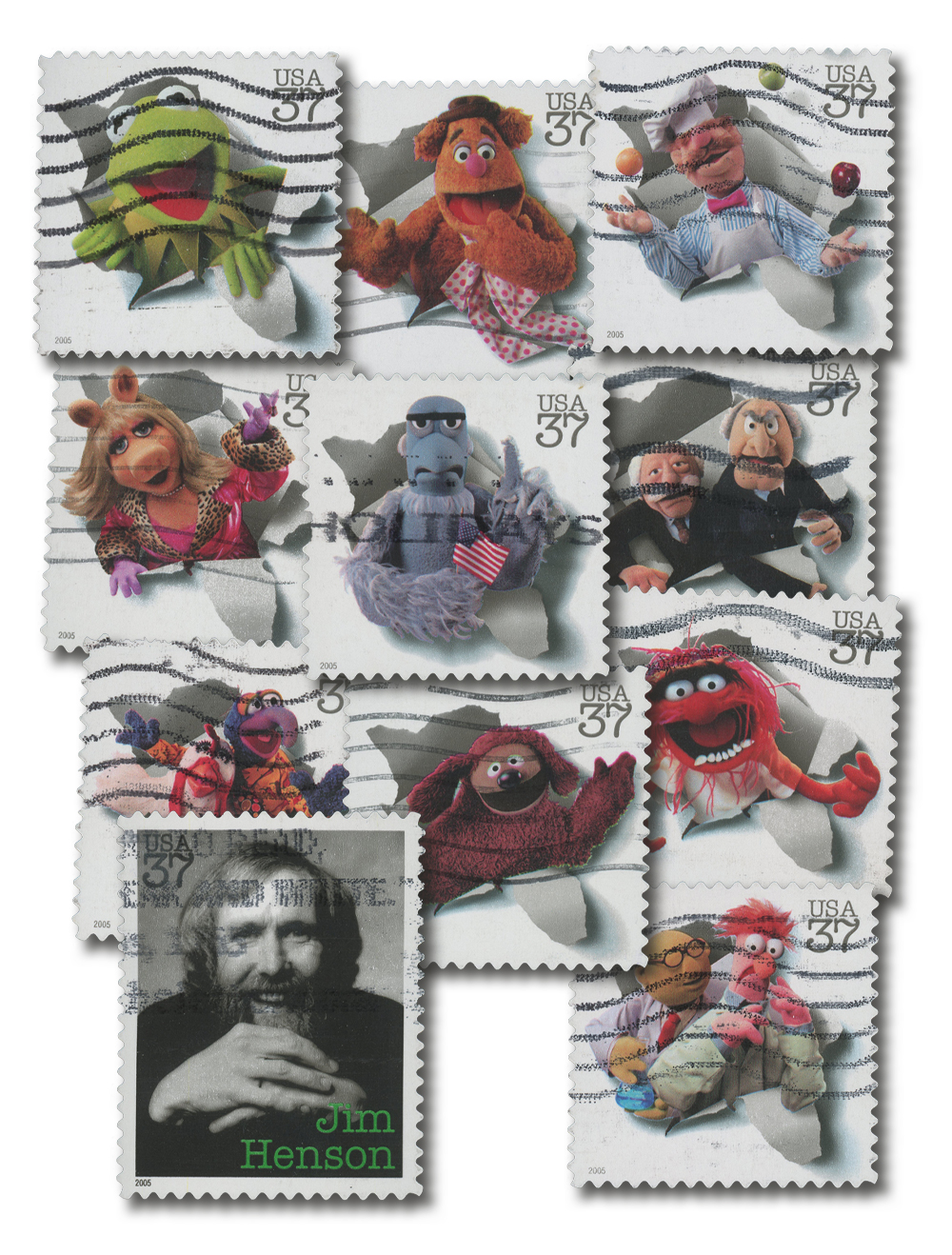 3944 - 2005 37c Jim Henson and The Muppets - Mystic Stamp Company
