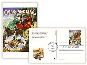 UX197 - 1994 19c Overland Mail Postal Card - Mystic Stamp Company