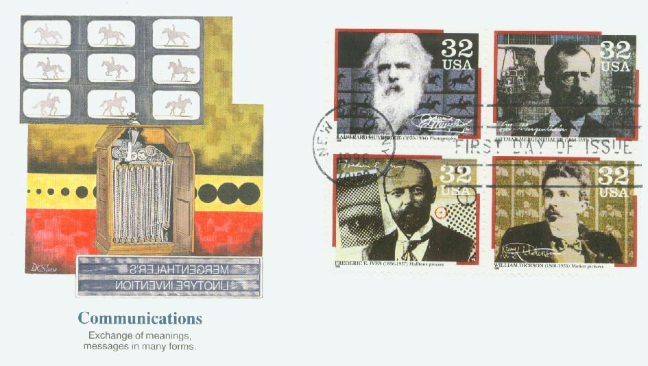 3061-64 - 1996 32c Pioneers of Communication - Mystic Stamp Company