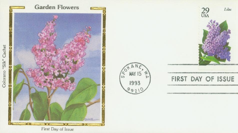 2764 - 1993 29c Garden Flowers: Lilac - Mystic Stamp Company