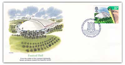 9A1049 - 1984 16p Festival Hall (Liverpool) - Mystic Stamp Company