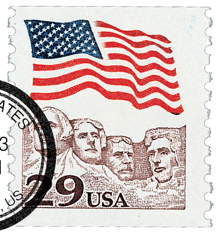2523 - 1991 29c Flag over Mount Rushmore - Mystic Stamp Company