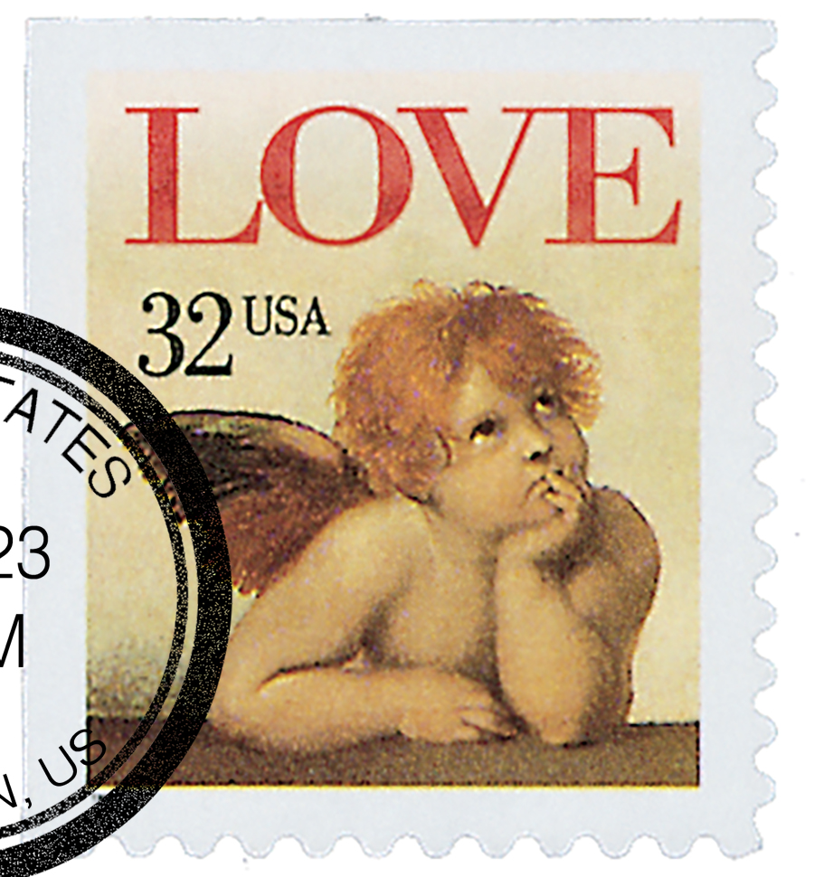 3030 - 1996 32c Love Series: Cherub - Mystic Stamp Company