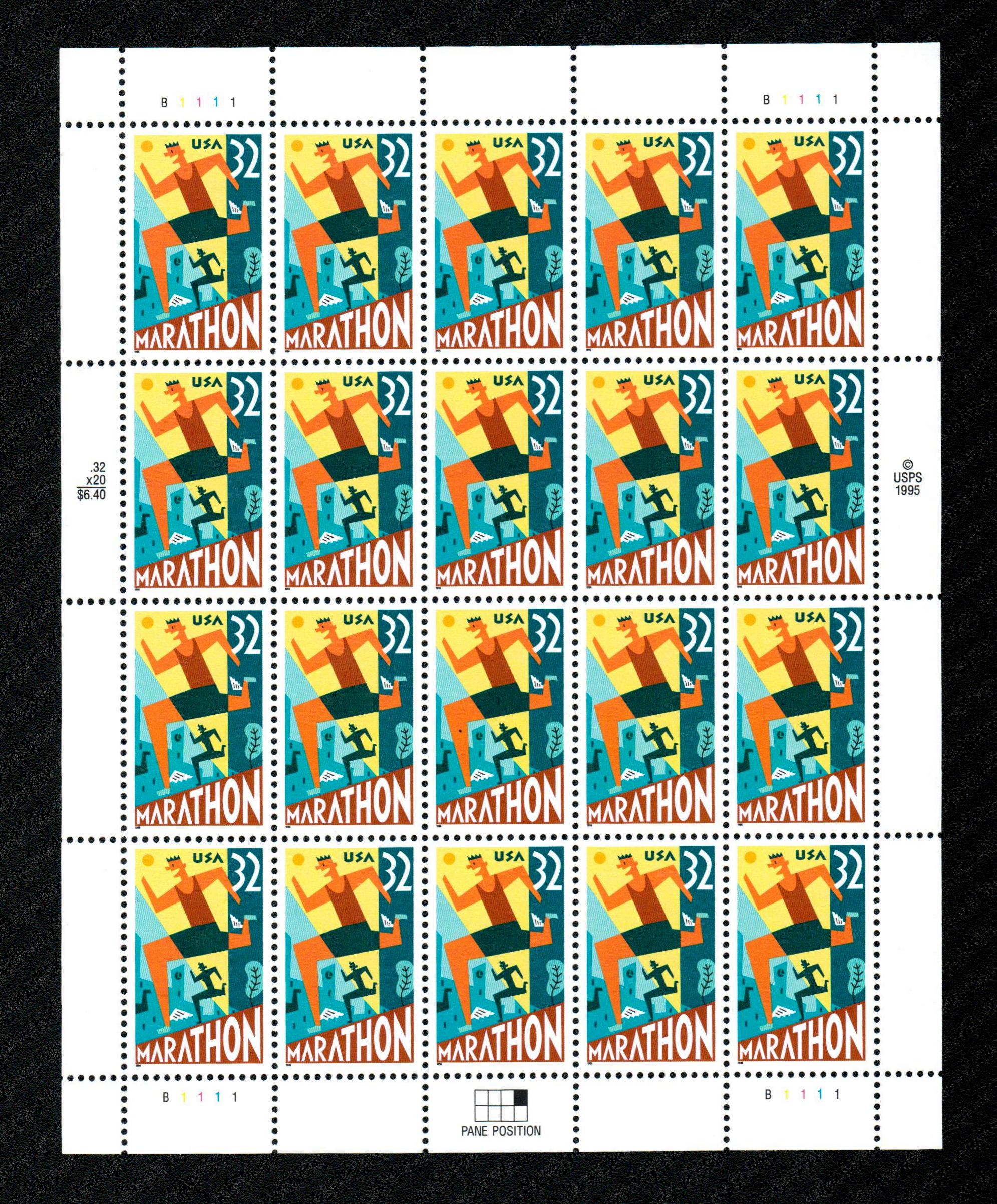 3067 - 1996 32c Marathon - Mystic Stamp Company