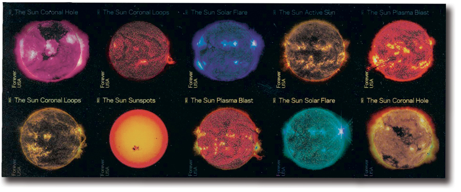 5598-5607c - 2021 First-Class Forever Stamps - Imperforate Sun Science ...