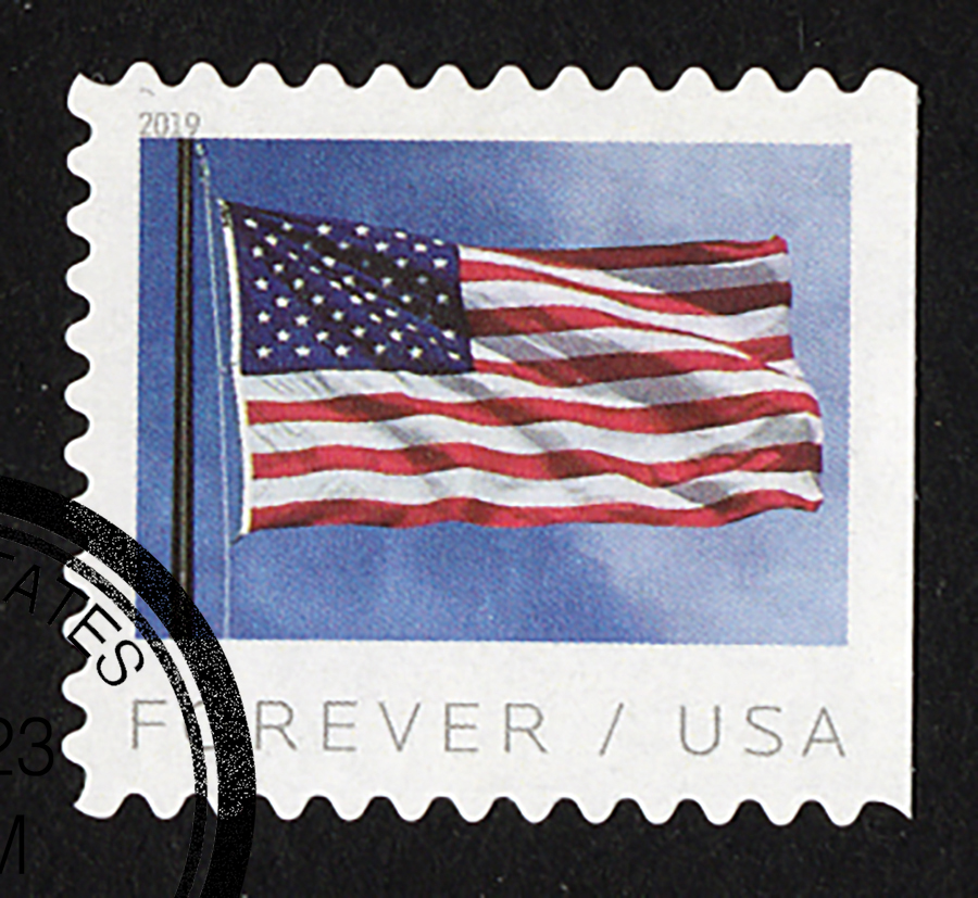 5344 - 2019 First-Class Forever Stamp - US Flag (Ashton Potter booklet ...