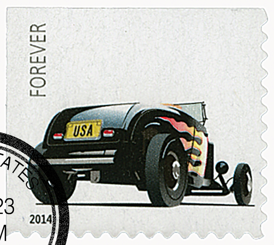4908 - 2014 First-Class Forever Stamp - Hot Rods: Rear of 1932 Ford ...