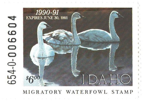 SDID4 - 1990 Idaho State Duck Stamp - Mystic Stamp Company