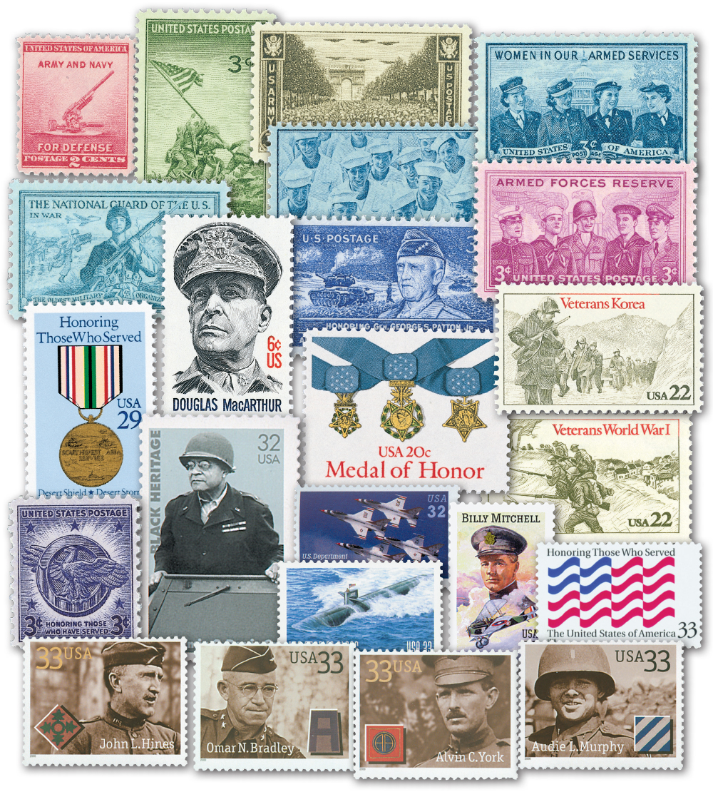 900//3396 - 1940-2000 "Honoring Those Who Served", collection of 23 ...