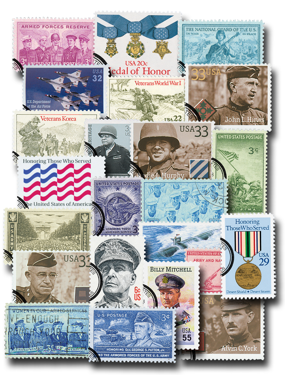 900//3396 - 1940-2000 "Honoring Those Who Served", collection of 23 ...