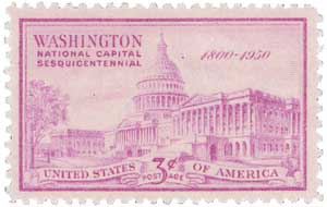 992 - 1950 3c National Capitol Sesquicentennial: U.S. Capitol Building ...