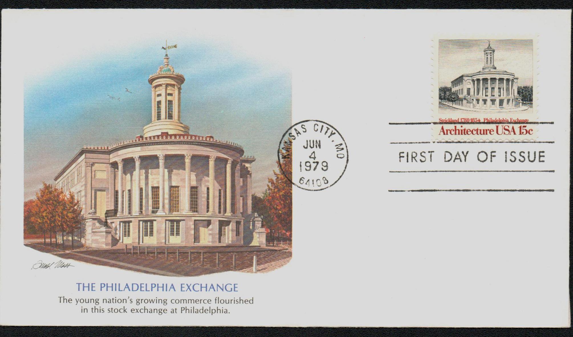1782 - 1979 15c American Architecture: Philadelphia Exchange - Mystic ...