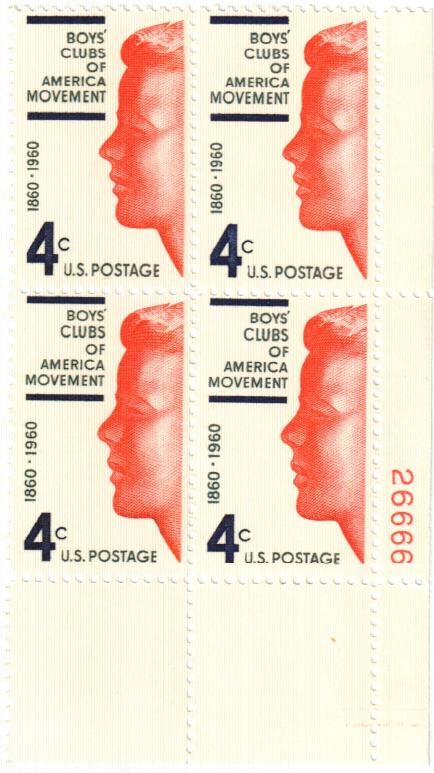 1163 - 1960 4c Boys' Clubs of America Movement - Mystic Stamp Company