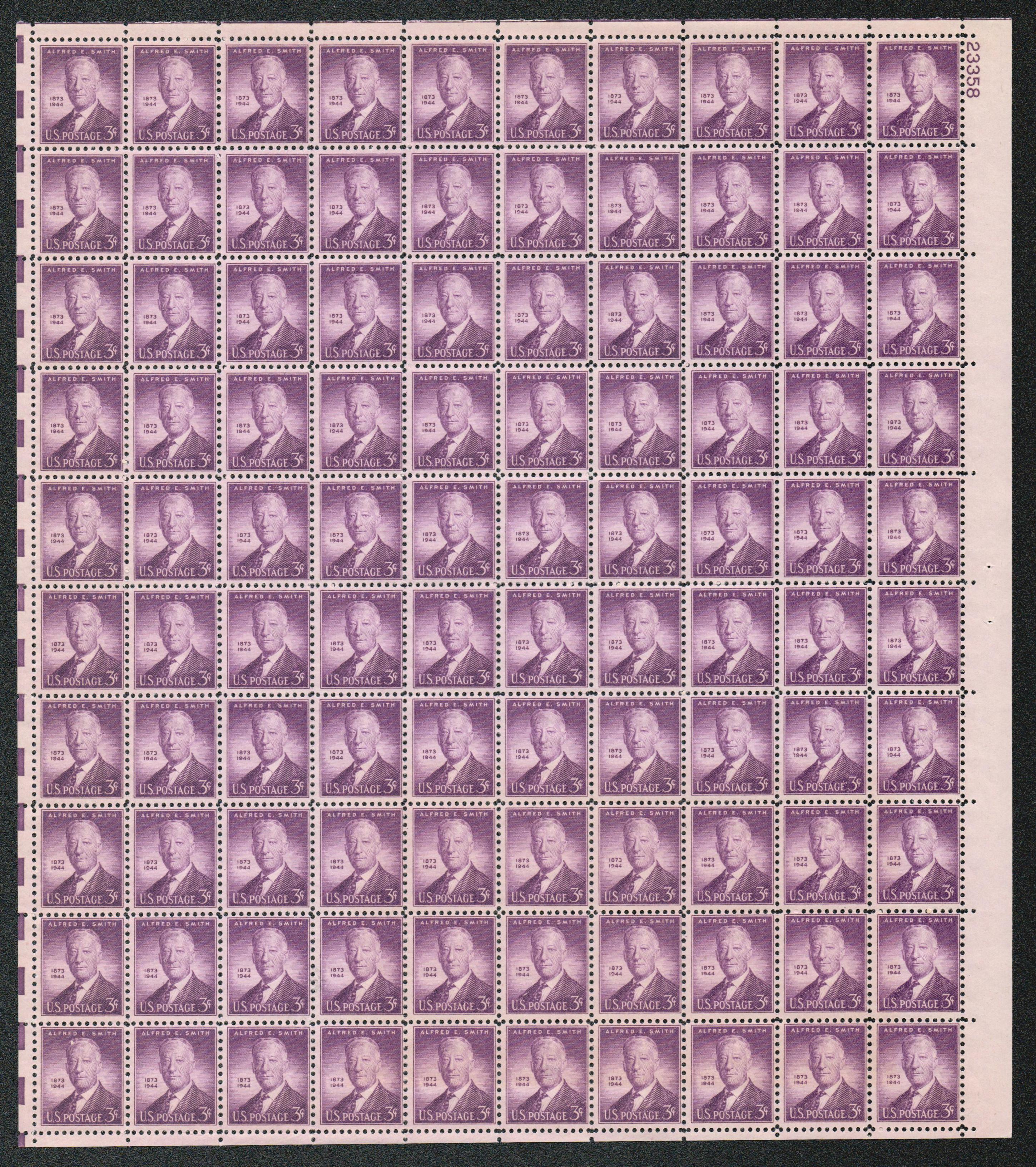 937 - 1945 3c Alfred E. Smith - Mystic Stamp Company