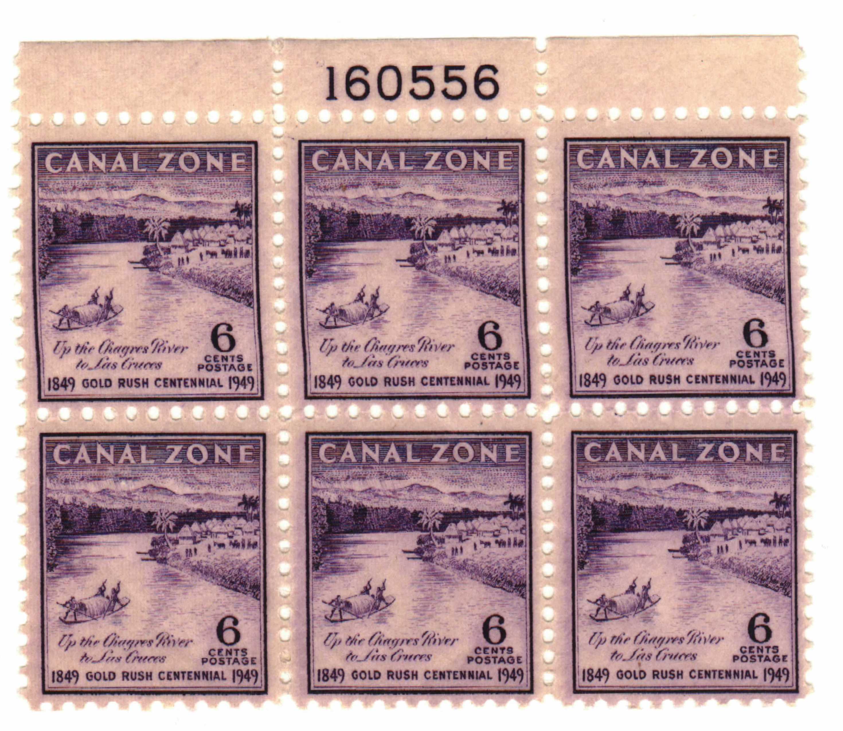 CZ143 - 1949 6c Canal Zone - Journey in Bungo, violet - Mystic Stamp ...