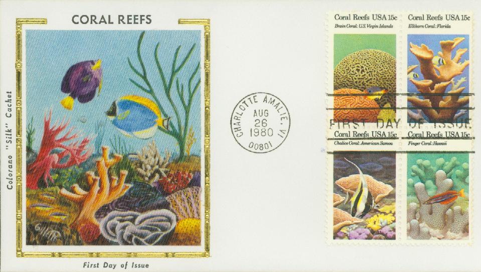 1827-30 - 1980 15c Coral Reefs - Mystic Stamp Company